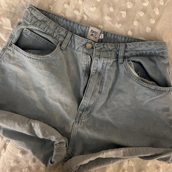 Princess Polly | Shorts | Princess Polly Light Wash High Waisted Mom ...